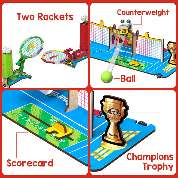 Smartivity Tabletop Tennis Game Kit for Kids 6 to 12, 2-Player STEM To ...