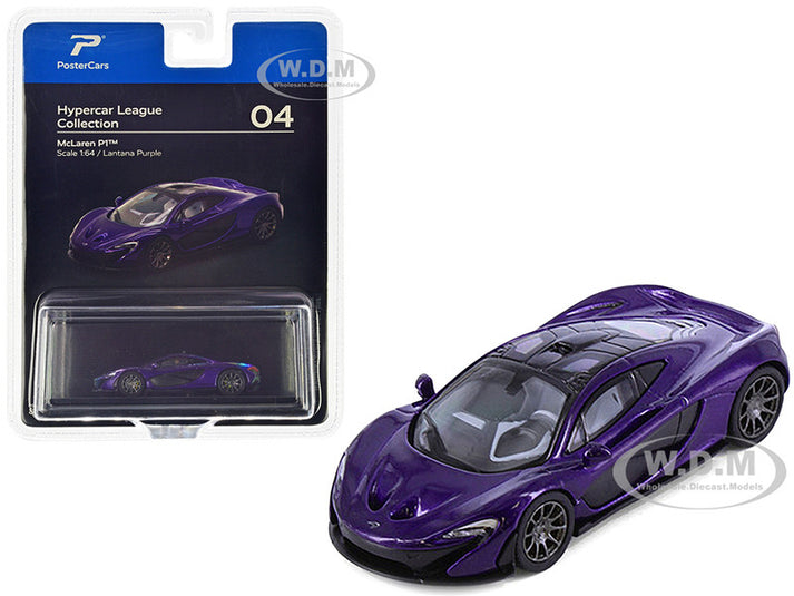 PosterCars 1:64 McLaren P1 Lantana Purple | Hypercar League Diecast Mo ...
